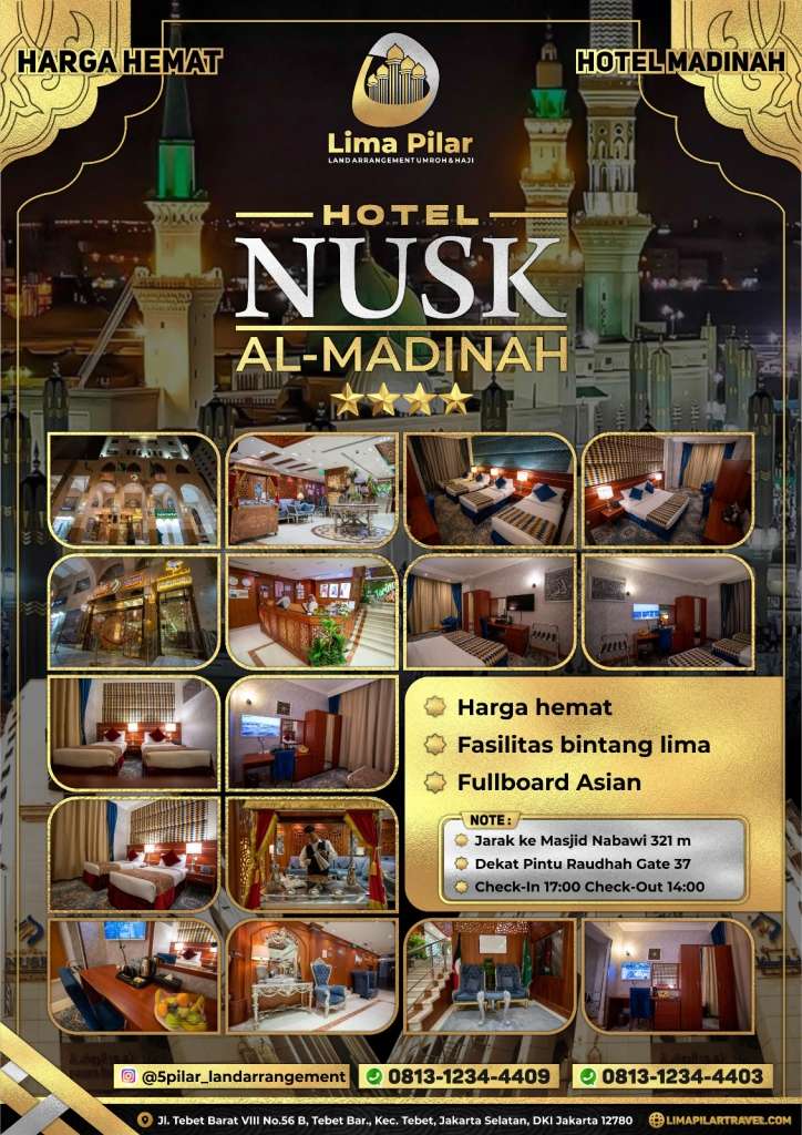 Hotel Nusk Al Madinah, *4 Dengan Ornamen Interior Mewah